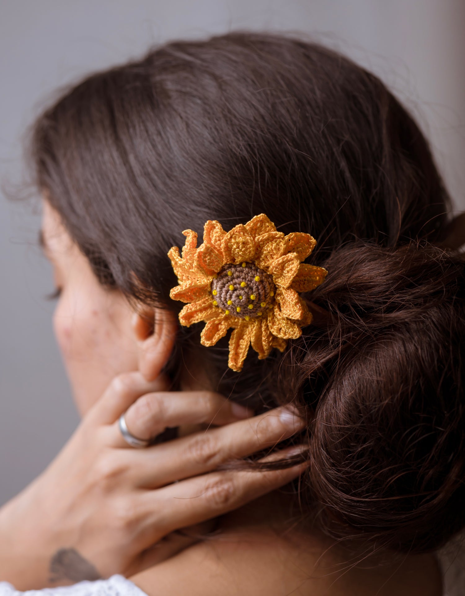 Flower hair bun accessories store
